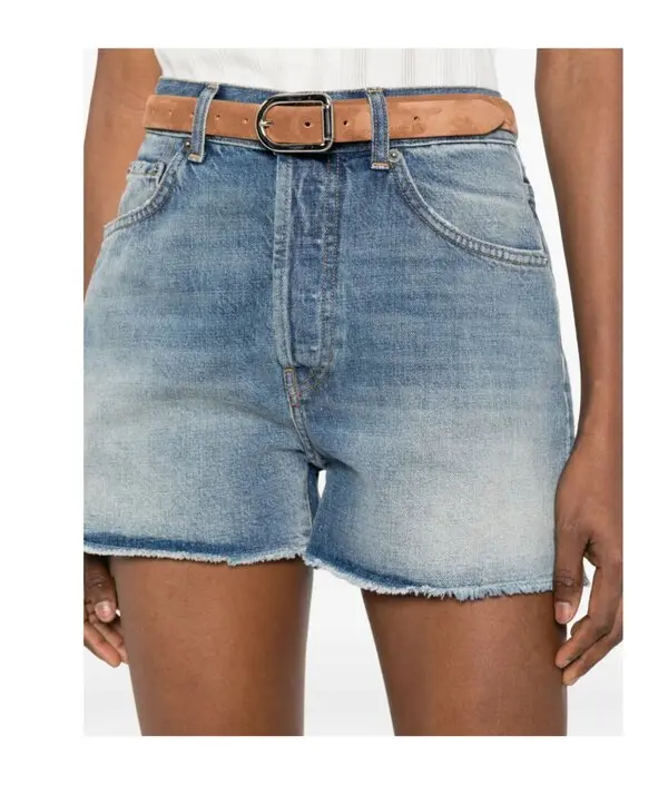 DONDUP Frayed Hem Denim Shorts