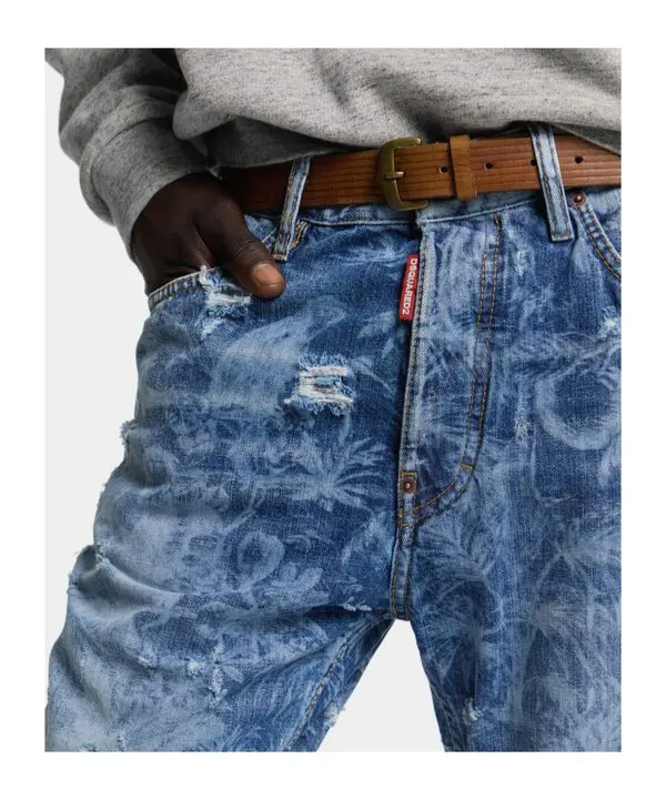 Dsquared2 Distressed Printed Jeans