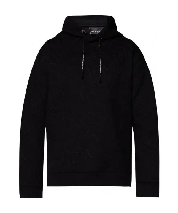 Emporio Armani Logo Embroidered Hooded Sweater