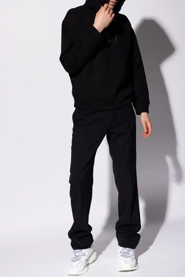 Emporio Armani Logo Embroidered Hooded Sweater