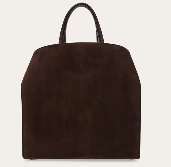 FERRAGAMO Handbag With Woven Leather Details - Black