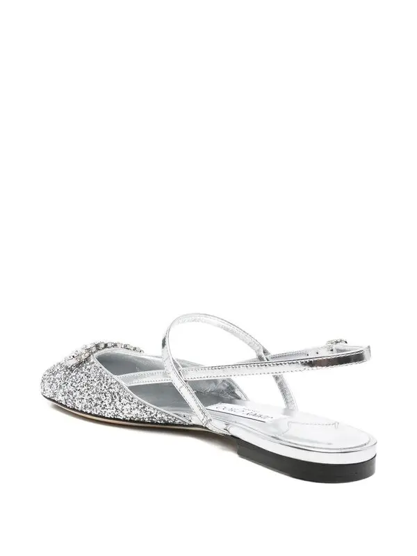 JIMMY CHOO Round Toe Flat Sandals
