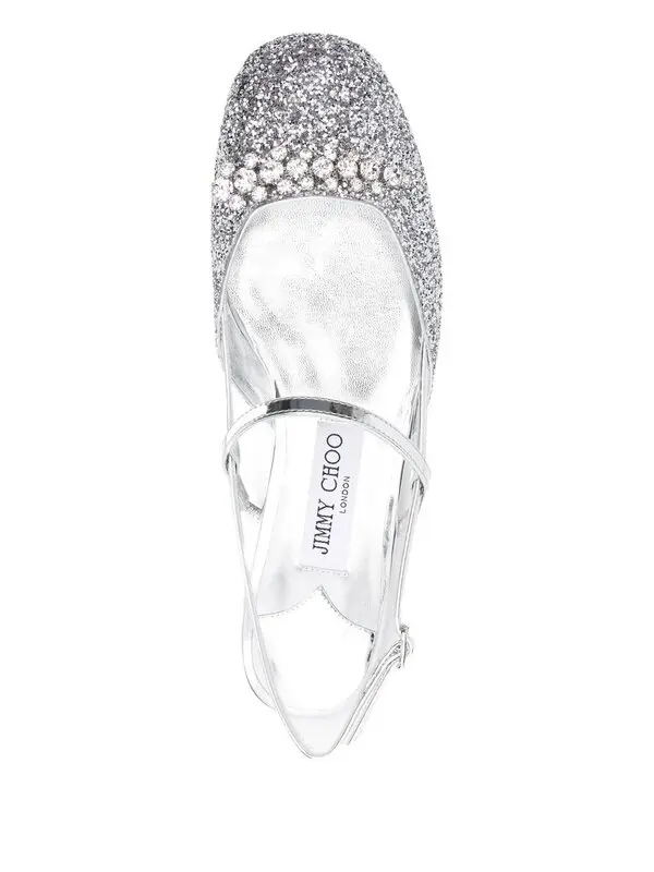 JIMMY CHOO Round Toe Flat Sandals