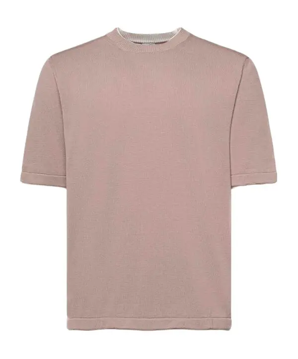 Eleventy Crew Neck Short-sleeved Knitwear - Nude
