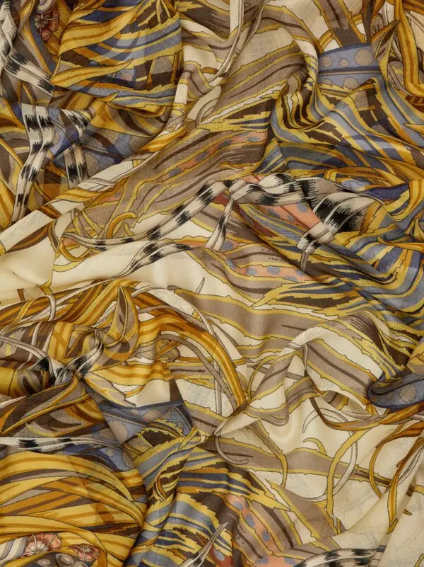 FERRAGAMO Rooster Print Shawl - Ivory