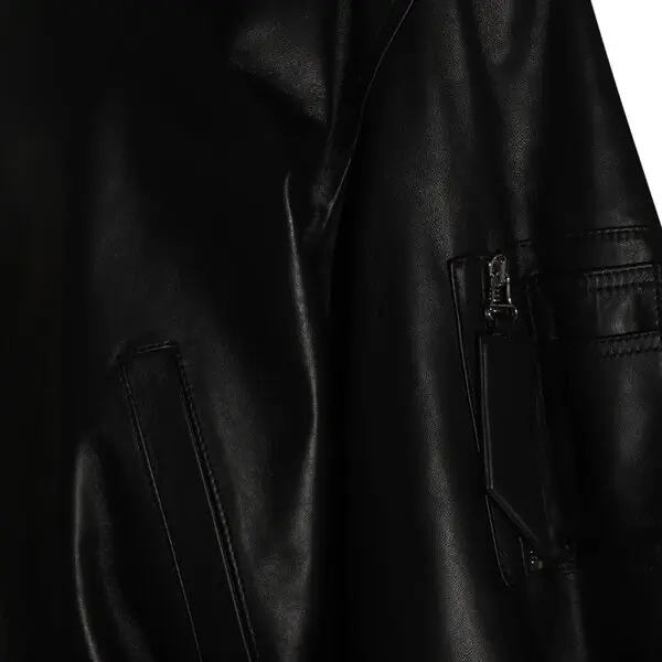 Attico Zip-up Bomber Jacket - Black