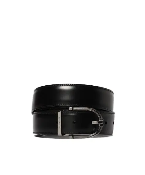 FERRAGAMO Double-sided Leather Belt - Black