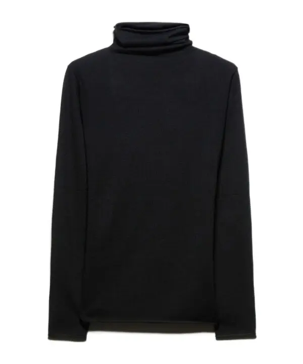 MAXCO. Max&co. High Neck Long Sleeve Ribbed Knit Top