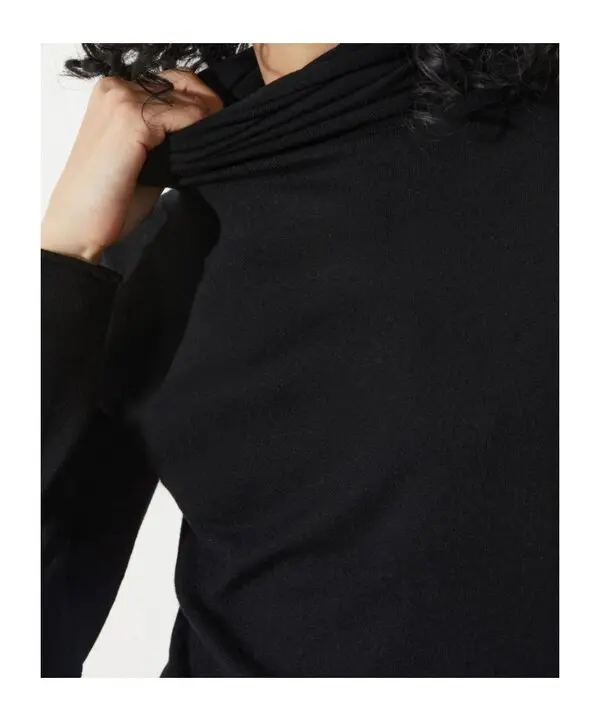 MAXCO. Max&co. High Neck Long Sleeve Ribbed Knit Top