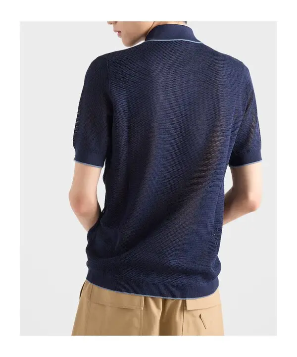 Prada Buttoned Short-sleeve Polo Shirt