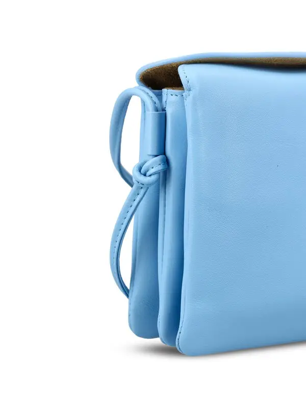 Celine Trio Flap Smooth Lambskin Shoulder Bag - Blue