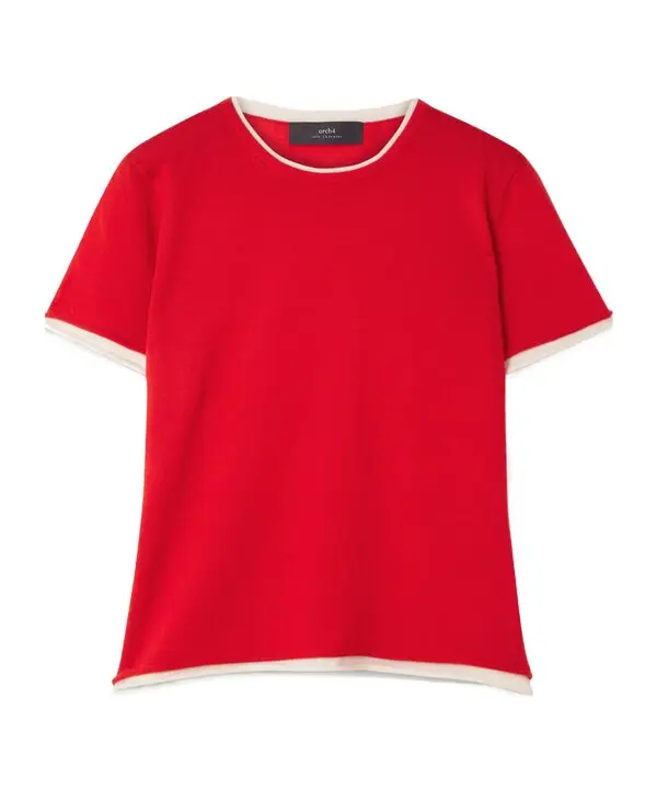 Arch4 Selcombe Knitted T-shirt - Red