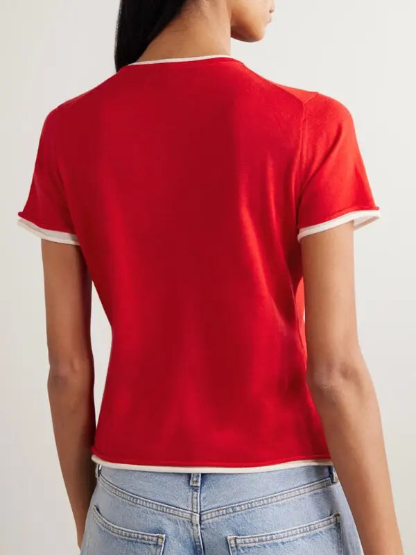 Arch4 Selcombe Knitted T-shirt - Red