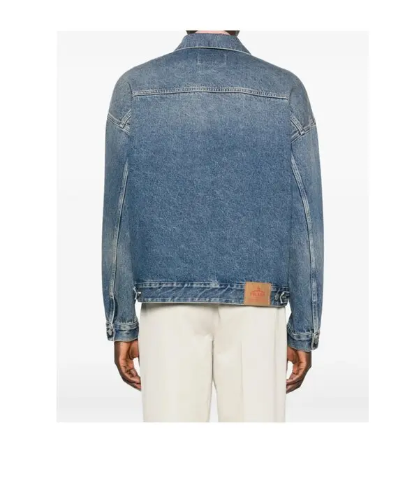 Prada Zip-up Denim Jacket - Blue