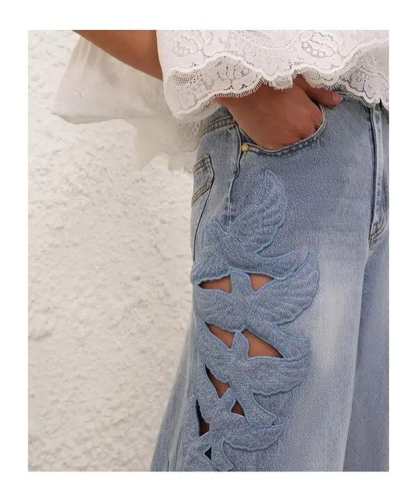 Zimmermann Alchemy Embroidered Wide-leg Jeans