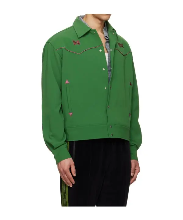 Needles Piping Long-sleeved Casual Jacket - Green