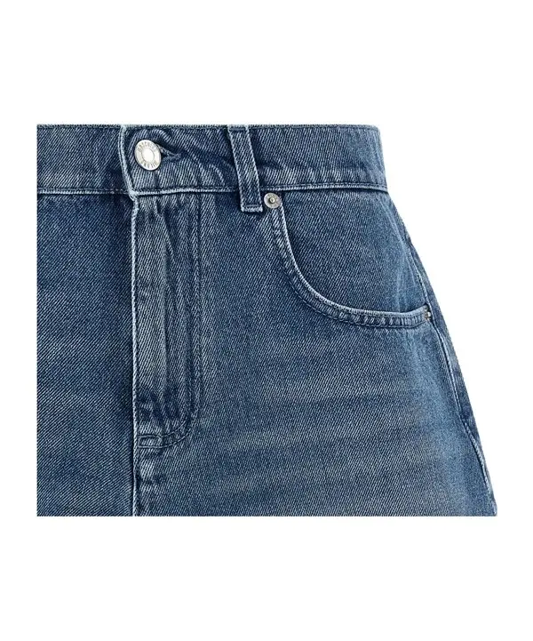 Moschino Heart Distressed Denim Shorts
