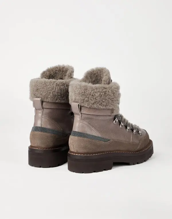 Brunello Cucinelli Monili Detail Lace-up Boots
