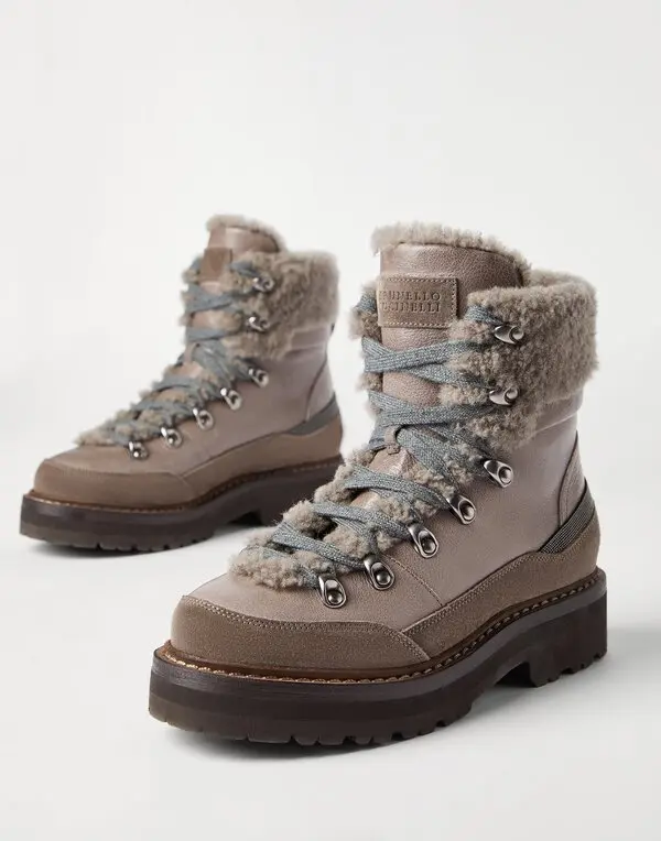 Brunello Cucinelli Monili Detail Lace-up Boots