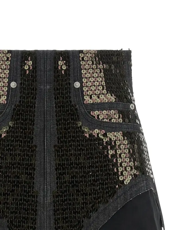 Rick Owens Sequined High-waisted Skirt