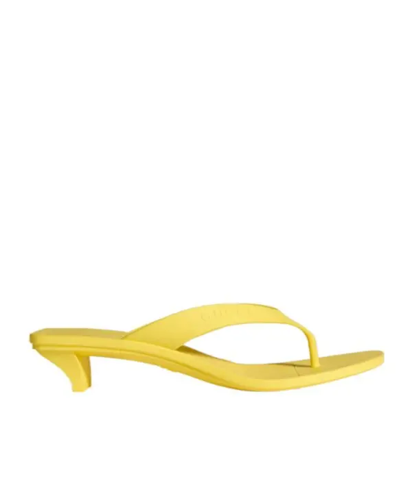 Gucci Vittoria Thong Sandals - Yellow
