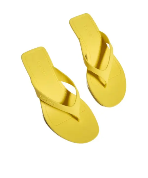 Gucci Vittoria Thong Sandals - Yellow