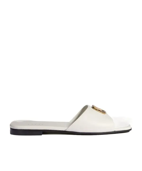 Gucci Logo Slide Sandals - White