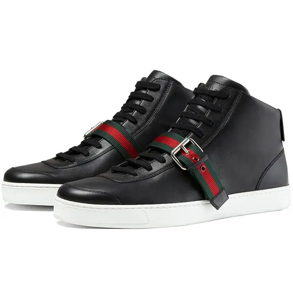 Gucci Strapped High-top Casual Sneakers
