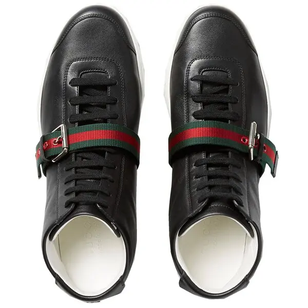 Gucci Strapped High-top Casual Sneakers