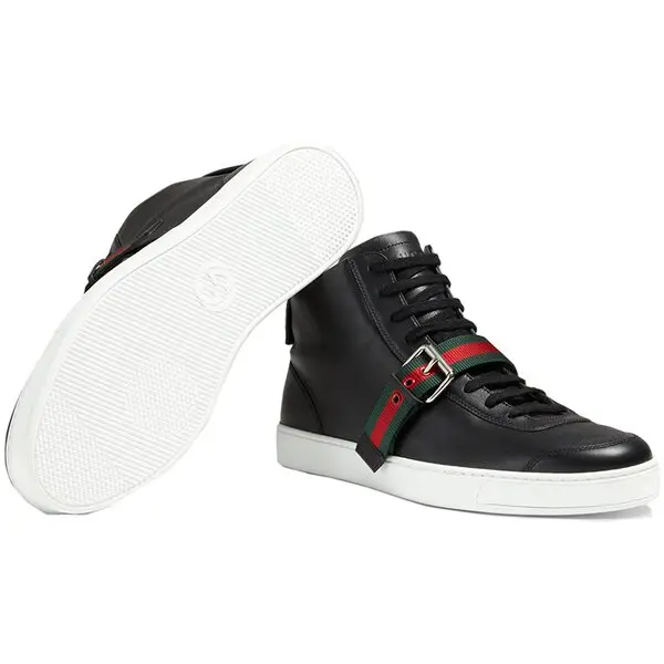 Gucci Strapped High-top Casual Sneakers