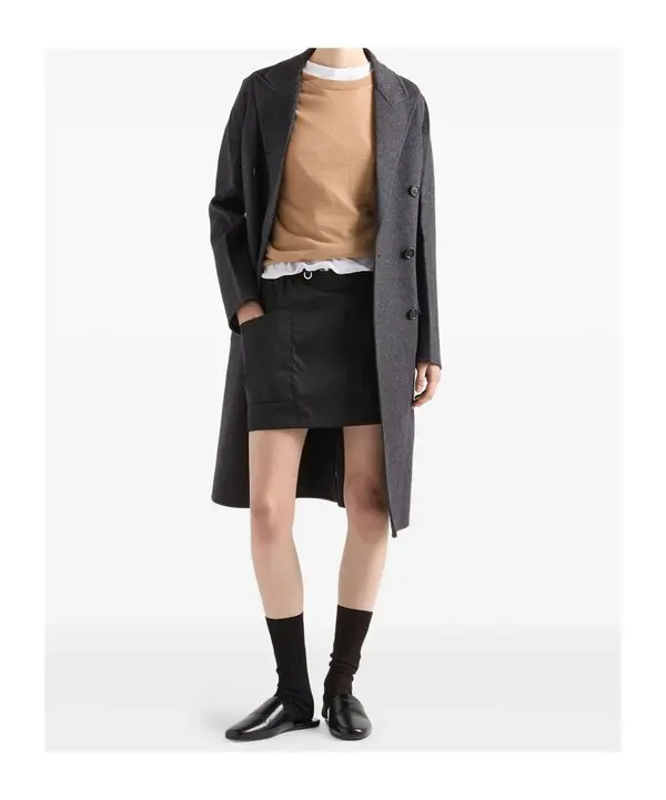 Prada Belted Skirt - Black