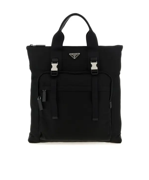 Prada Logo Tote Bag - Black