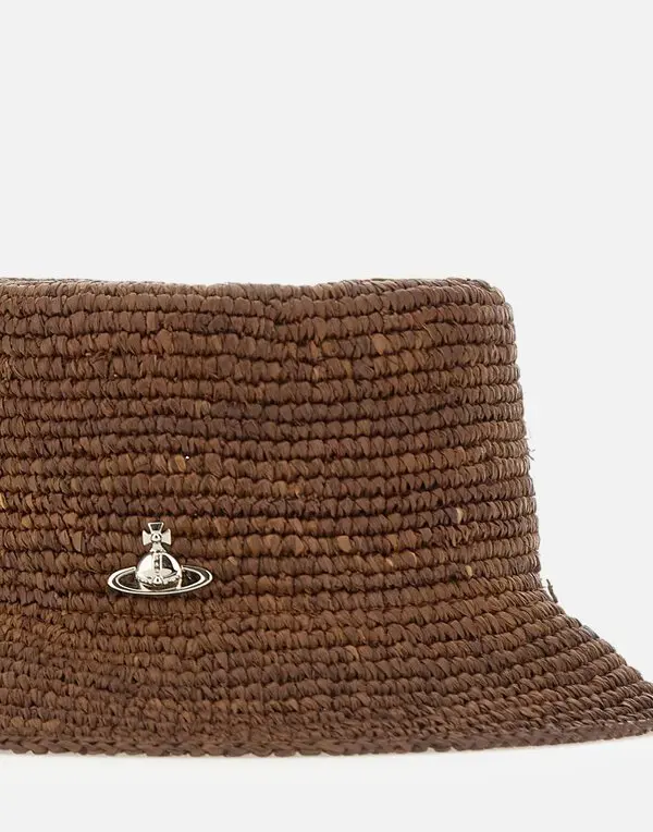 VIVIENNE WESTWOOD Raffia Bucket Hat - Green