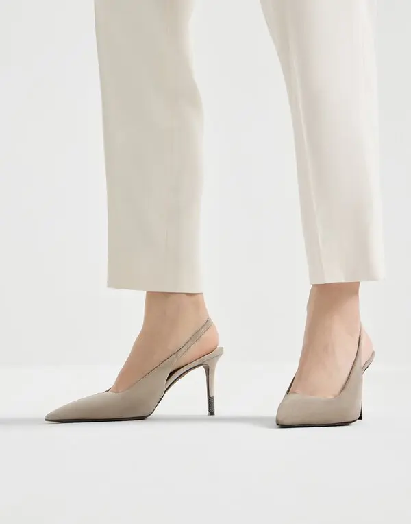Brunello Cucinelli Pointed Toe Slingback Pumps