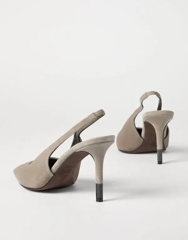 Brunello Cucinelli Pointed Toe Slingback Pumps
