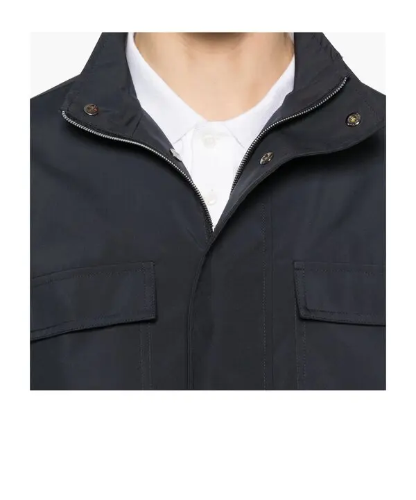 Herno High-collar Field Jacket - Blue