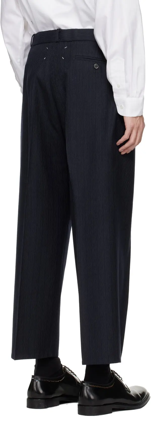 MAISON MARGIELA Pinstriped Pleated Trousers