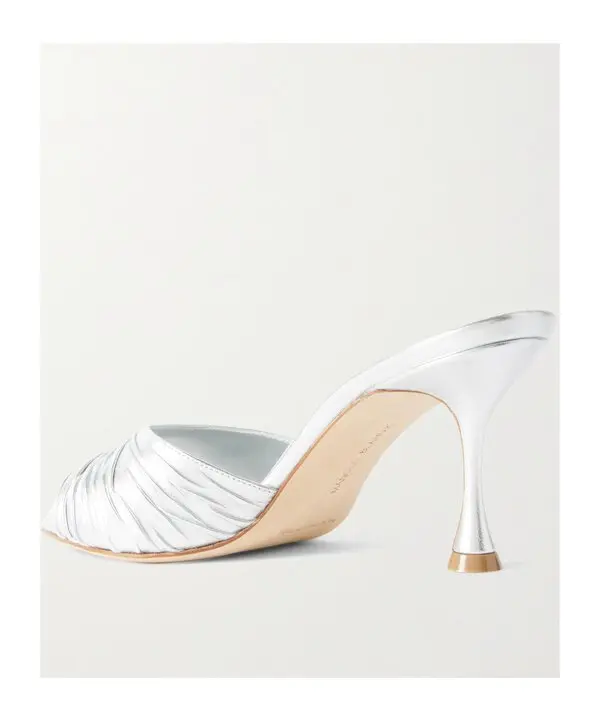 Manolo Blahnik Pirua High Heel Sandals - Silver