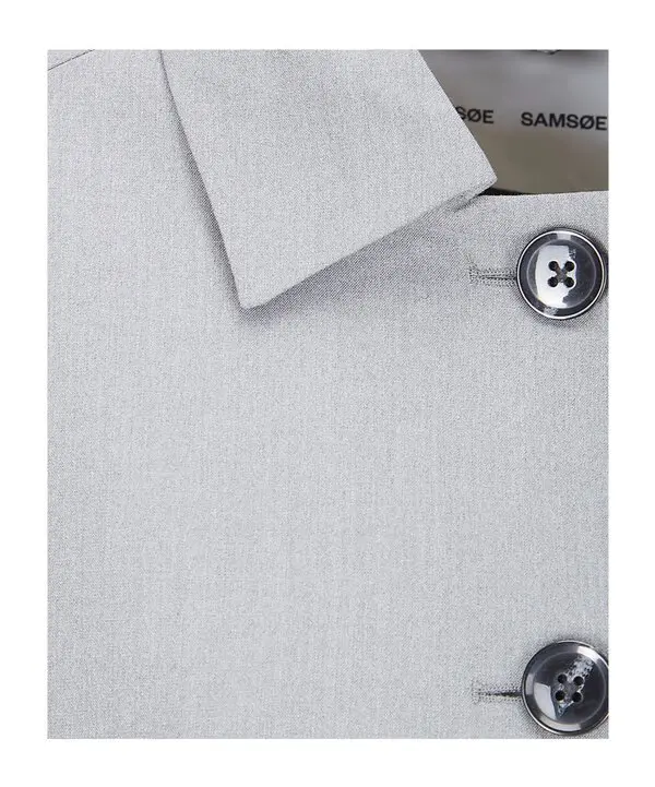 SAMSOE SAMSOE Long Sleeve Button Front Casual Jacket - Gray