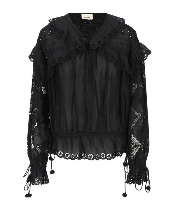 Isabel Marant Étoile Lace Detailed V-neck Blouse