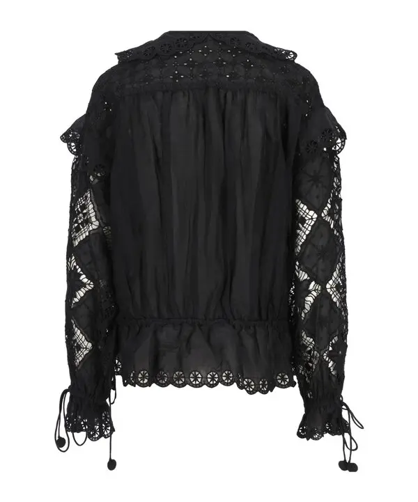 Isabel Marant Étoile Lace Detailed V-neck Blouse