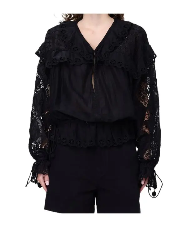 Isabel Marant Étoile Lace Detailed V-neck Blouse
