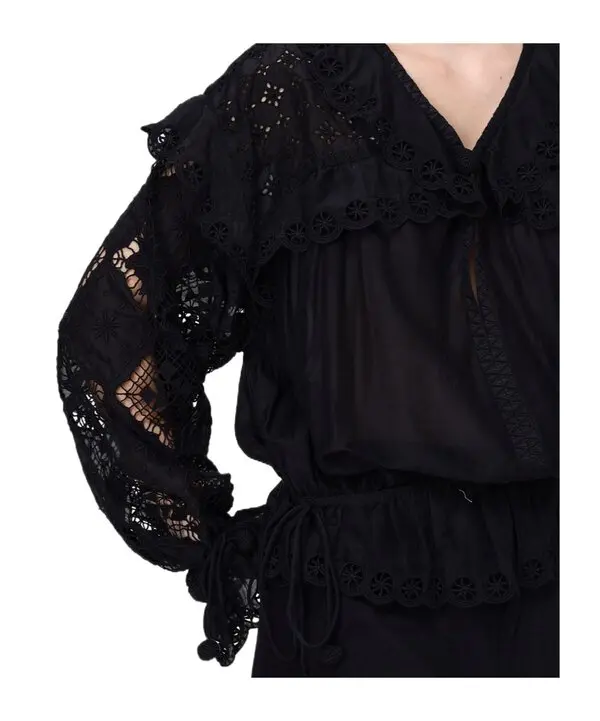 Isabel Marant Étoile Lace Detailed V-neck Blouse