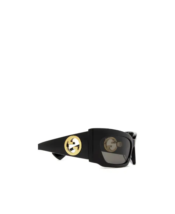 Gucci Geometric Frame Sunglasses - Black