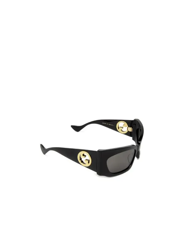Gucci Geometric Frame Sunglasses - Black