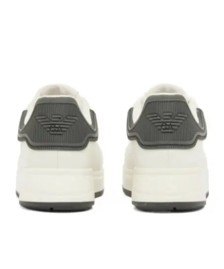 Emporio Armani Chunky Sole Low-top Sneakers - Off-white/washed Gray