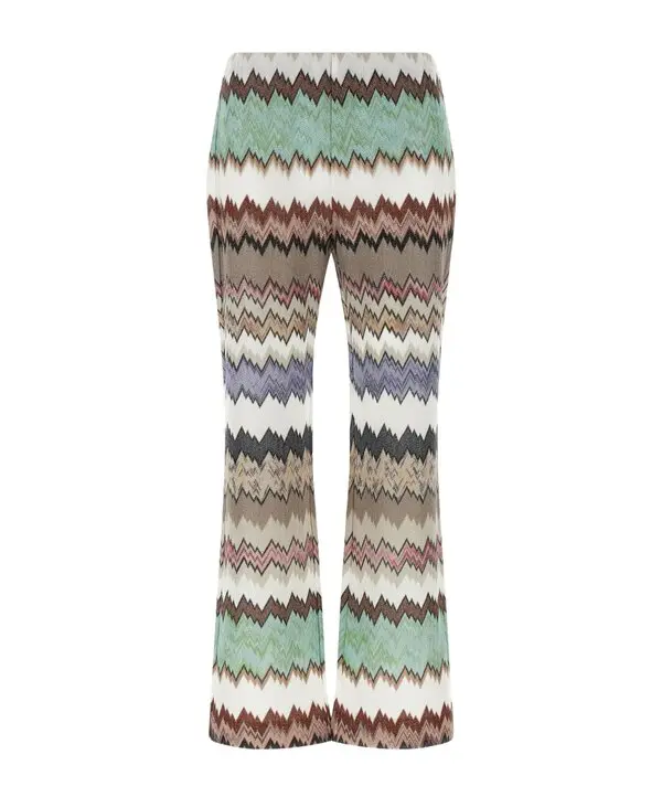 Missoni Lamé Zigzag Flared Pants - Multicolor