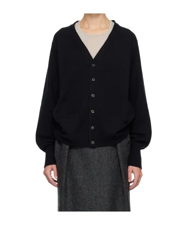 MAISON MARGIELA Cashmere V-neck Cardigan - Dark Blue