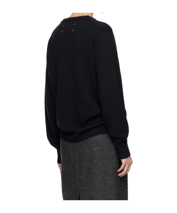 MAISON MARGIELA Cashmere V-neck Cardigan - Dark Blue