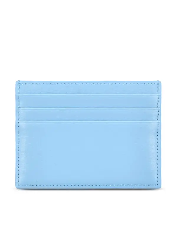 Celine Card Holder Triomphe In Shiny Calfskin - Blue